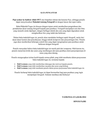 Makalah Fotografi -dinur pajri - desainp | PDF