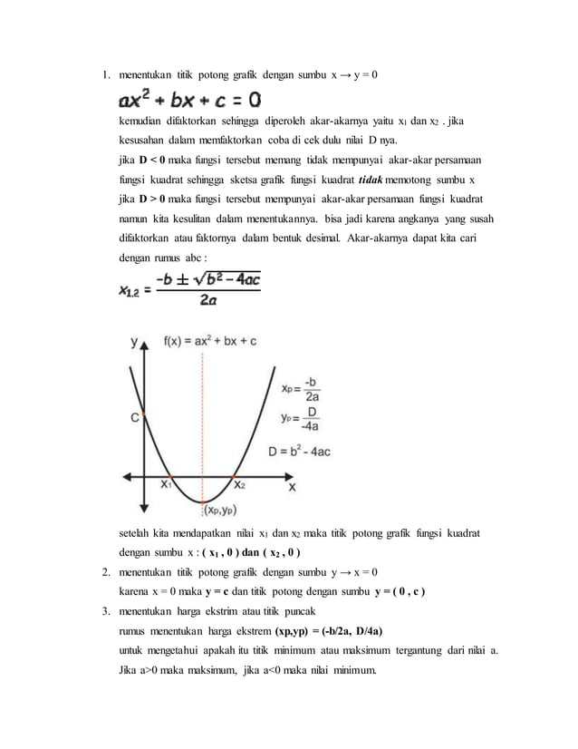 Makalah Fungsi Kuadrat | DOCX