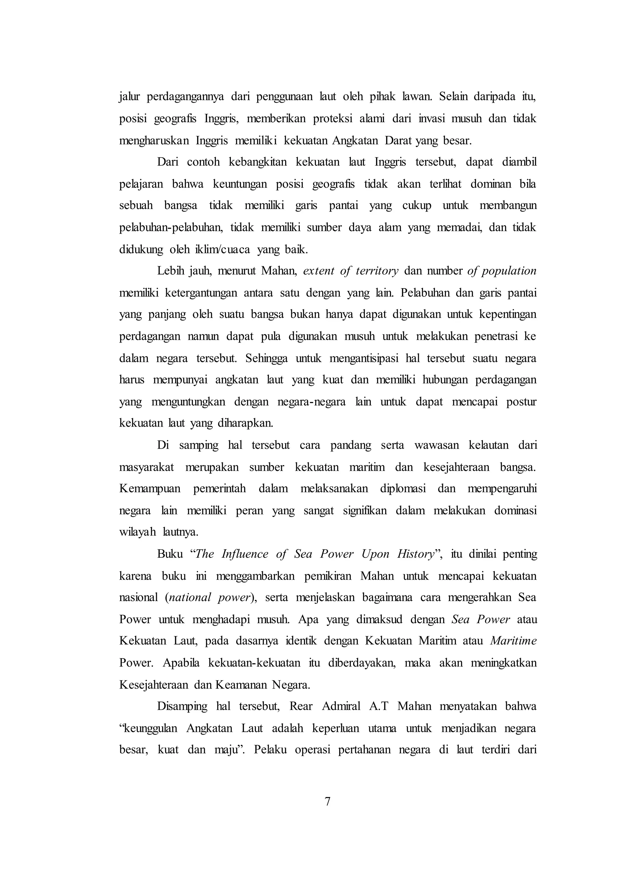 GAGASAN SEA POWER THEORY (TEORI KAKUATAN LAUT) DARI ALFRED THAYER MAHAN ...