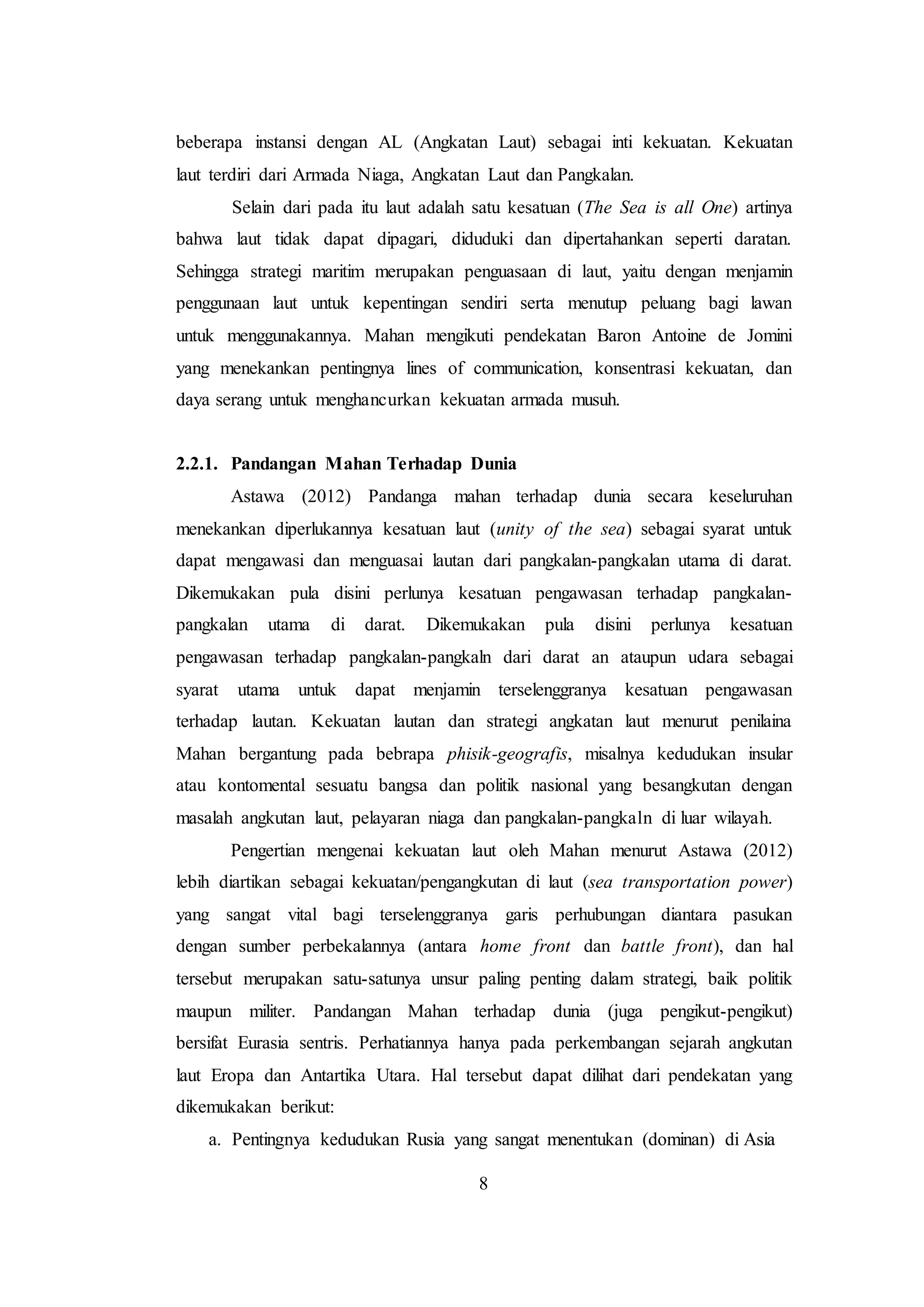 GAGASAN SEA POWER THEORY (TEORI KAKUATAN LAUT) DARI ALFRED THAYER MAHAN ...