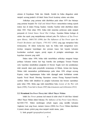 GAGASAN SEA POWER THEORY (TEORI KAKUATAN LAUT) DARI ALFRED THAYER MAHAN ...