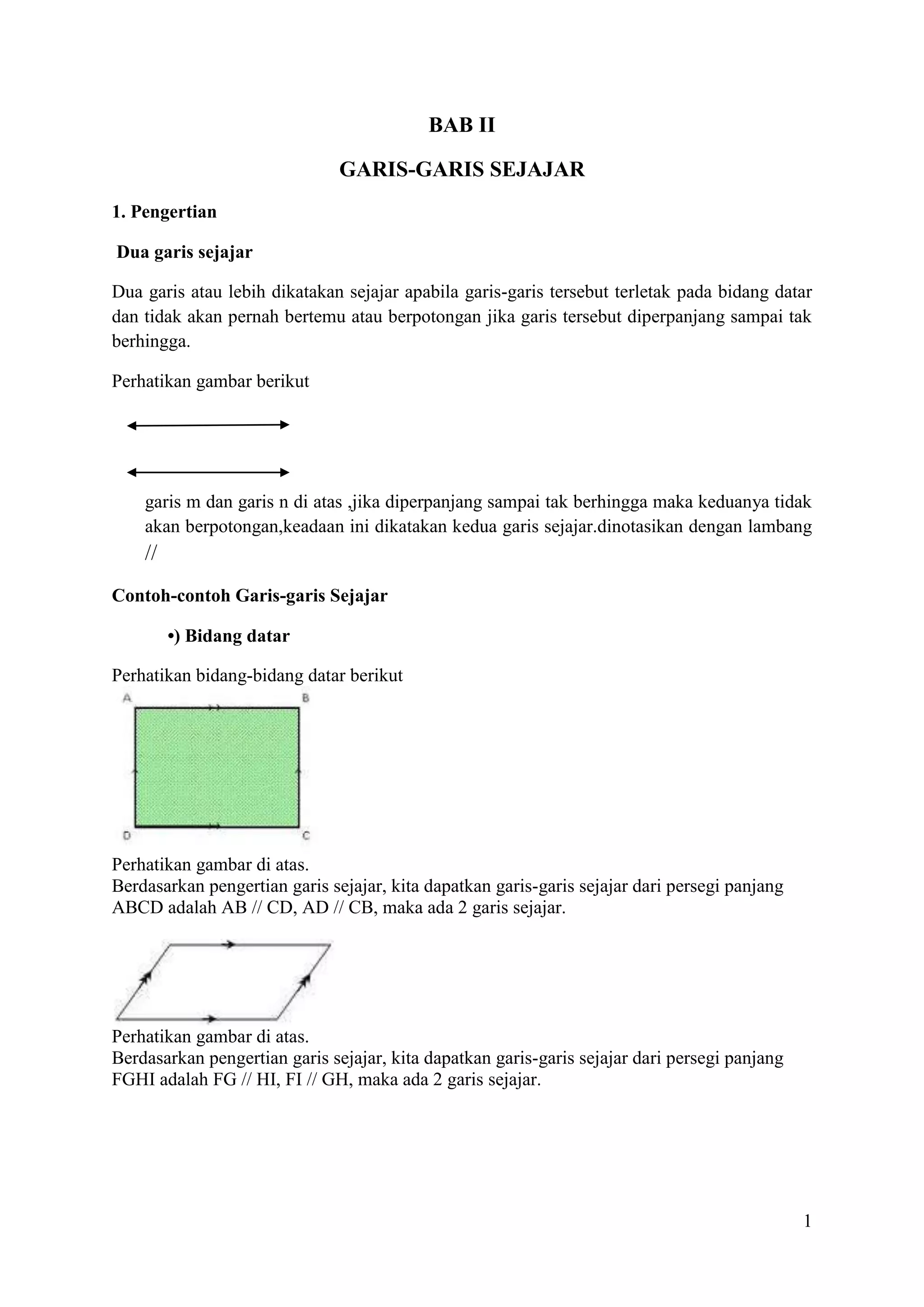 garis- garis sejajar | DOCX