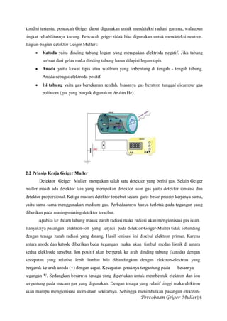 PERCOBAAN GEIGER MULLER | DOCX