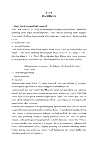 Makalah gelombang elektromagnetik | PDF