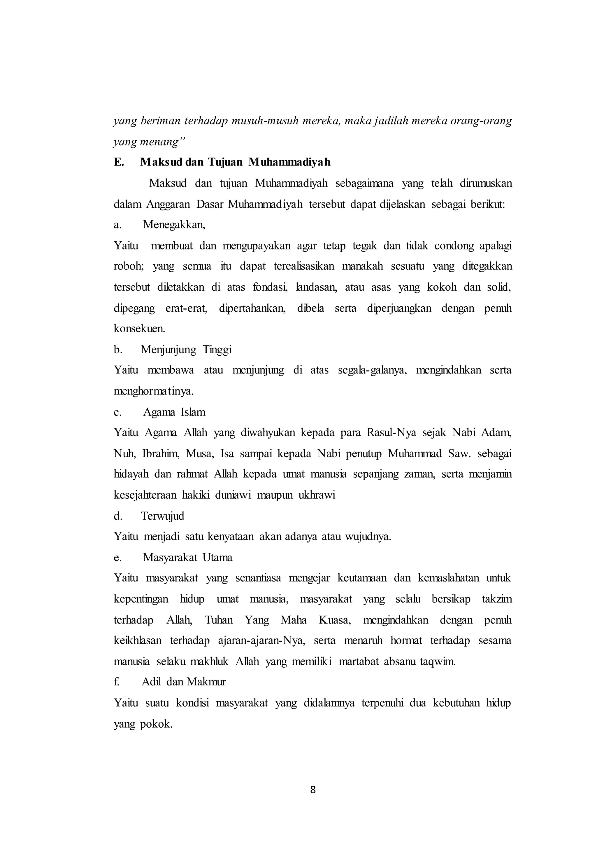 Makalah gerakan muhammadiyah | DOCX