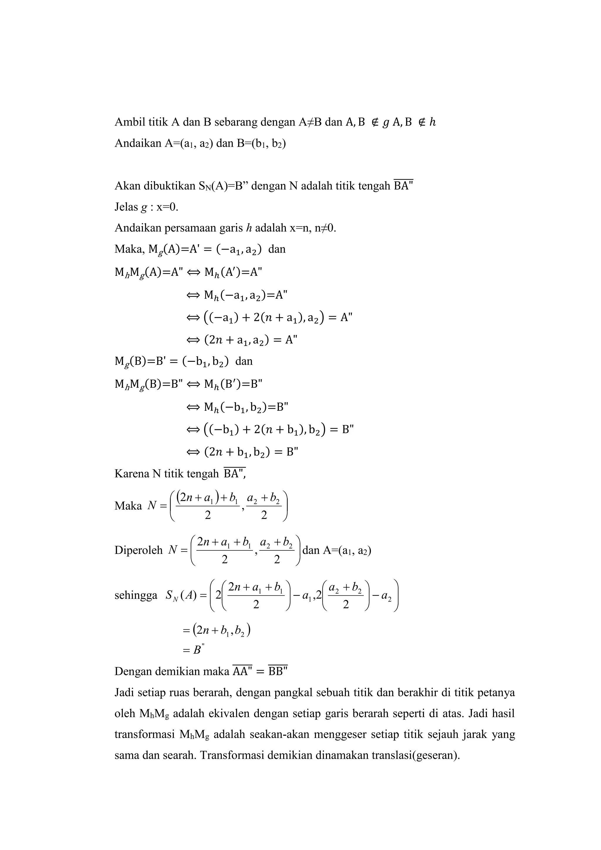 Makalah geseran (translasi) | PDF