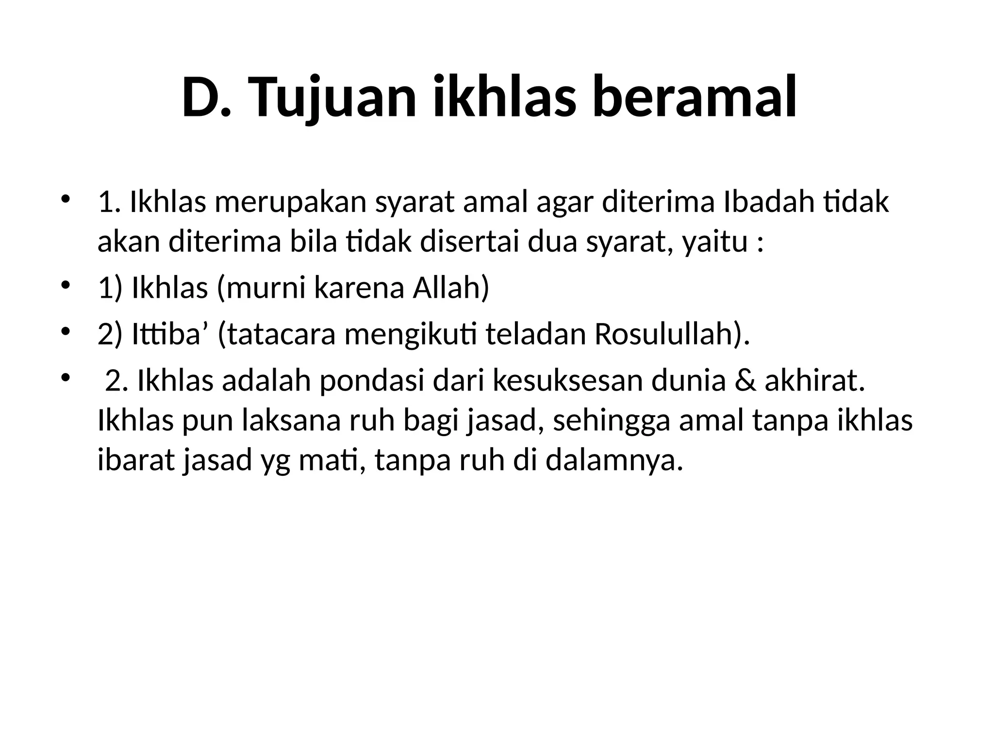Makalah Hadist tentang Ikhlas Beramal.pptx