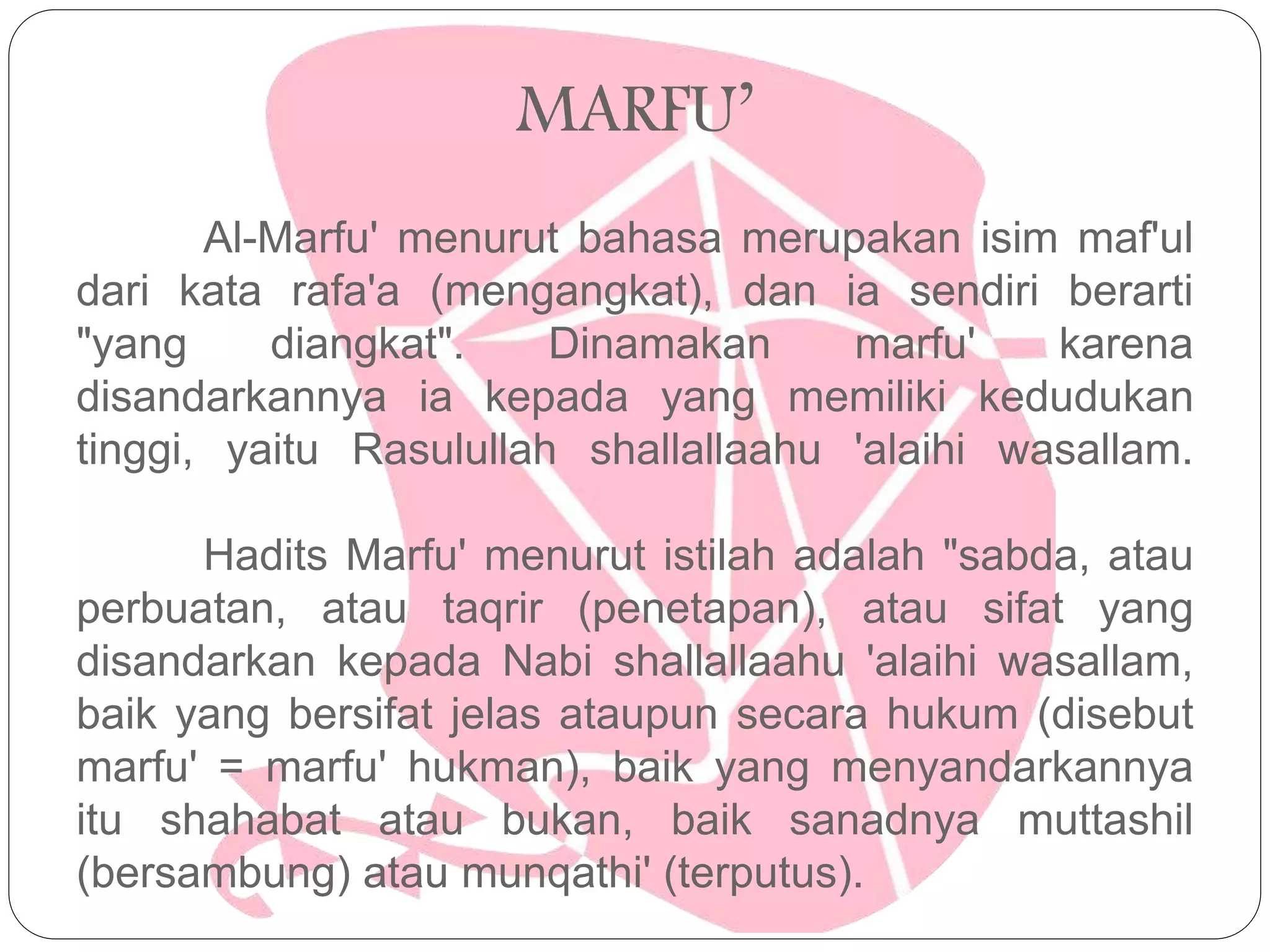 ISTILAH - ISTILAH DALAM ILMU HADITS | PPTX