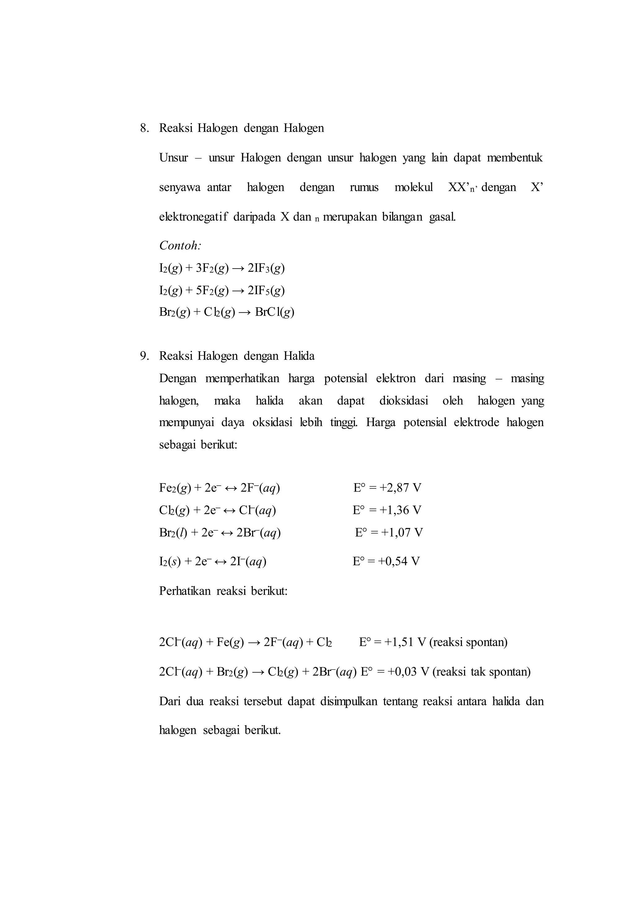 Makalah halogen | DOCX