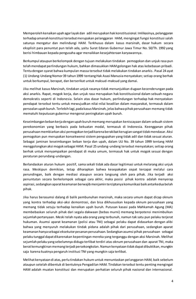 Makalah ham marsinah | DOCX