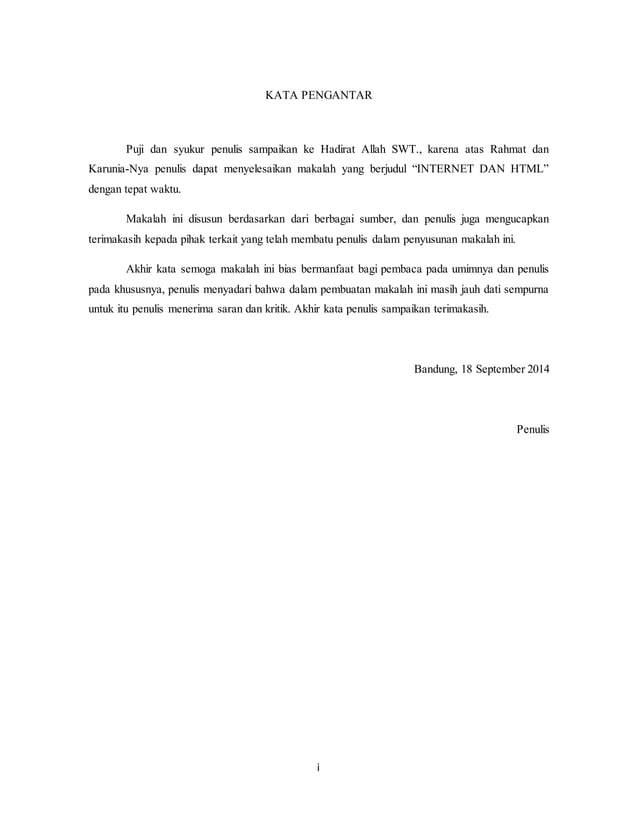 Makalah internet dan html | PDF