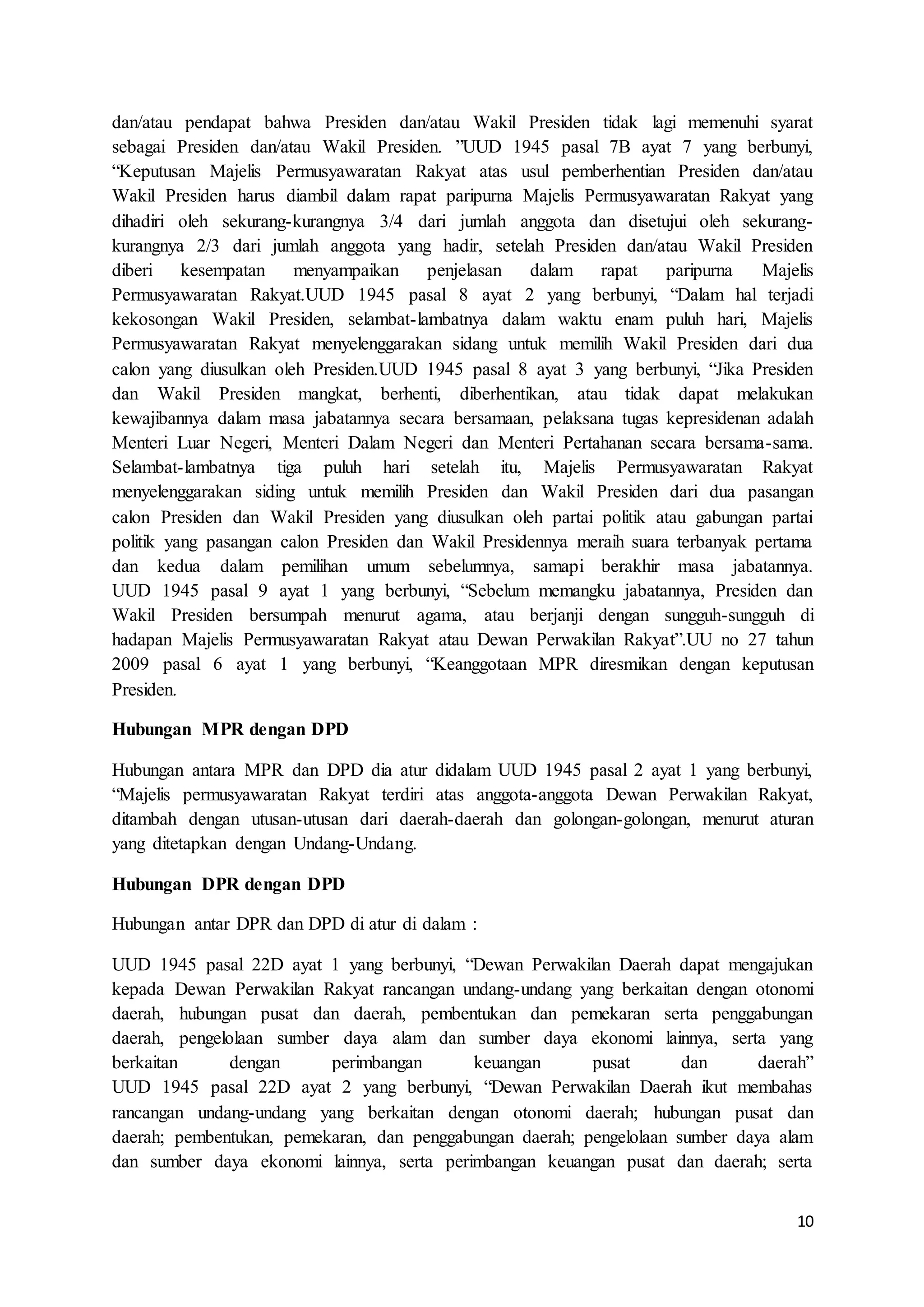 Makalah hubungan antar lembaga negara | DOCX