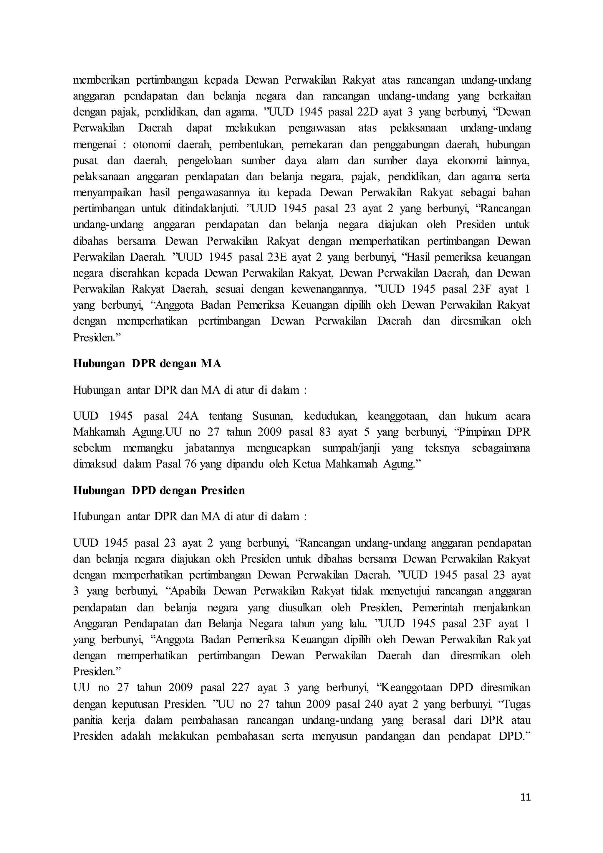 Makalah hubungan antar lembaga negara | DOCX