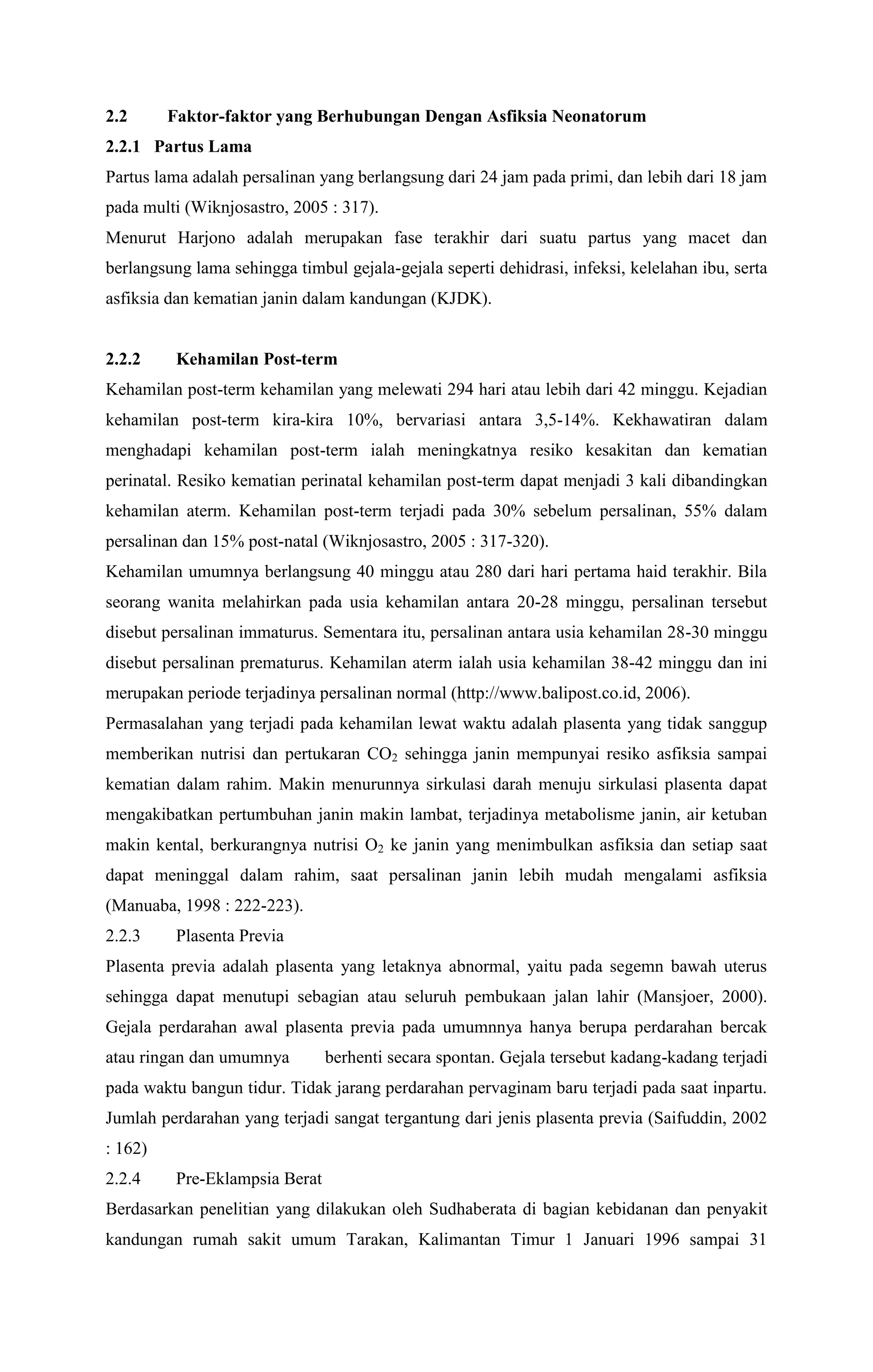 Makalah hubungan asfiksia dengan partus lama | DOCX