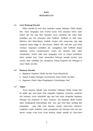 Makalah hubungan filsafat dengan ilmu fitri diana astuti | PDF