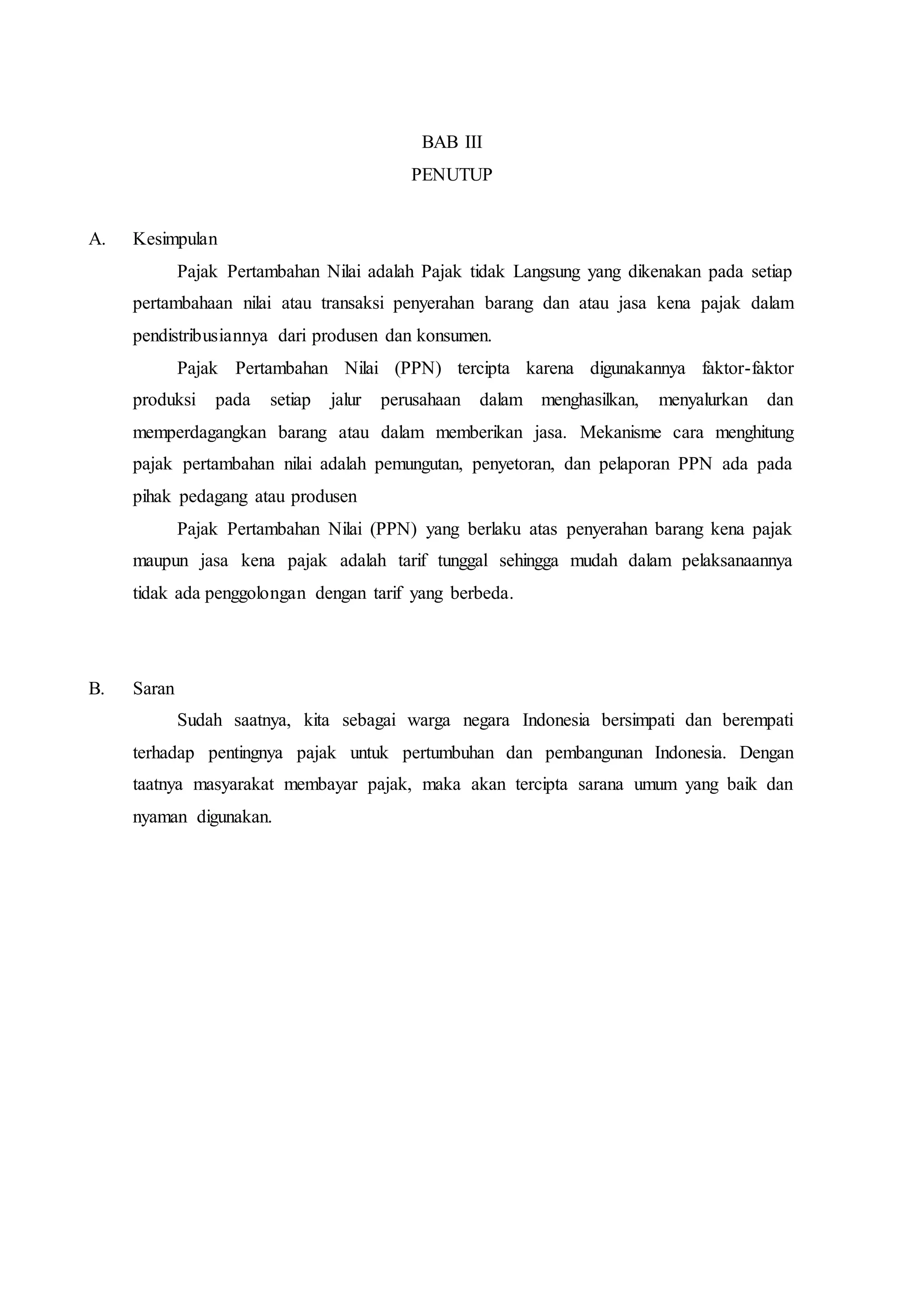 Makalah Pajak Pertambahan Nilai | DOCX