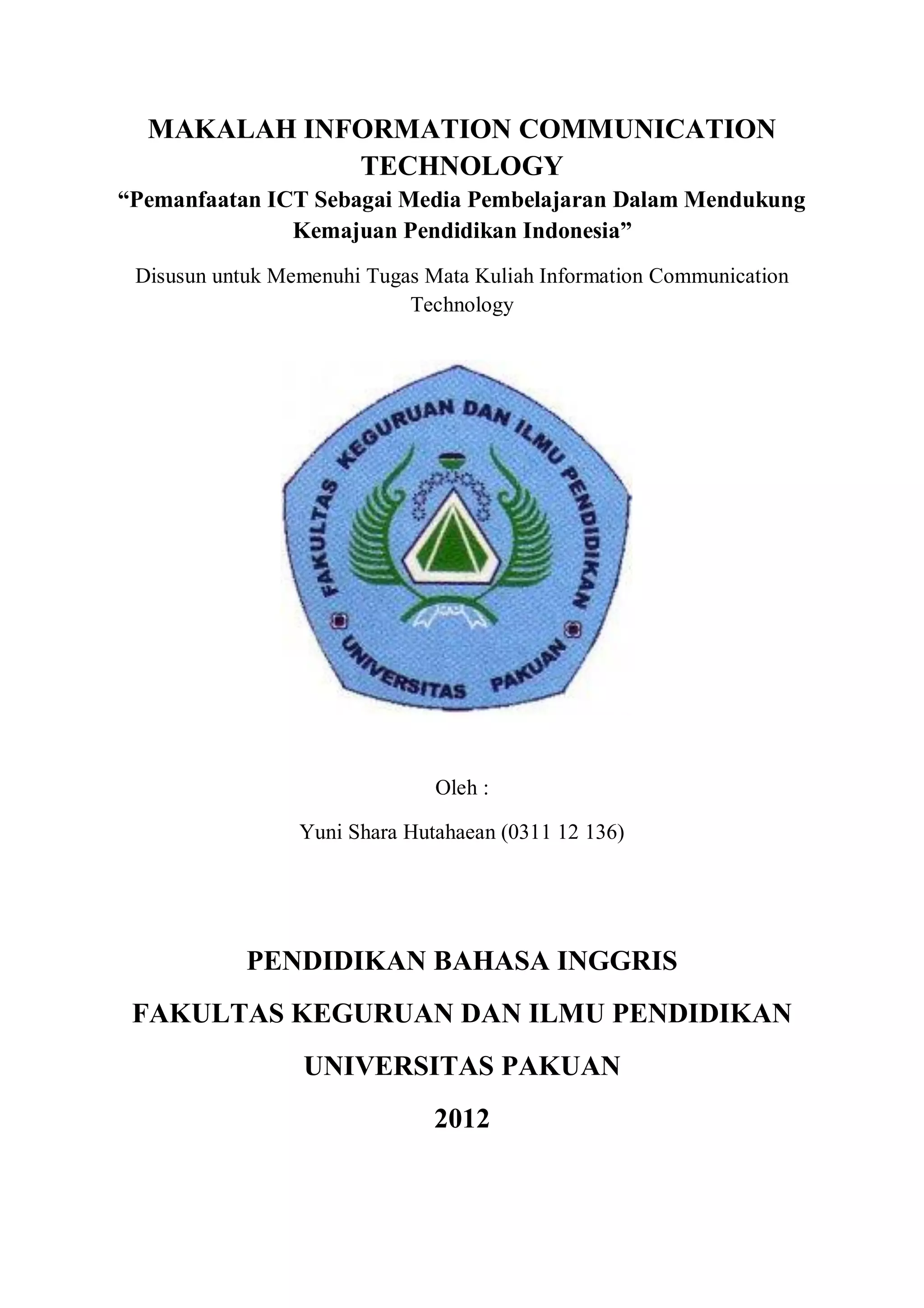 Peranan ICT dalam dunia Pendidikan | PDF