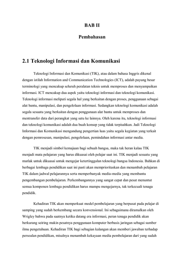 Peranan ICT dalam dunia Pendidikan | PDF