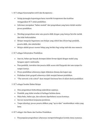 Peranan ICT dalam dunia Pendidikan | PDF