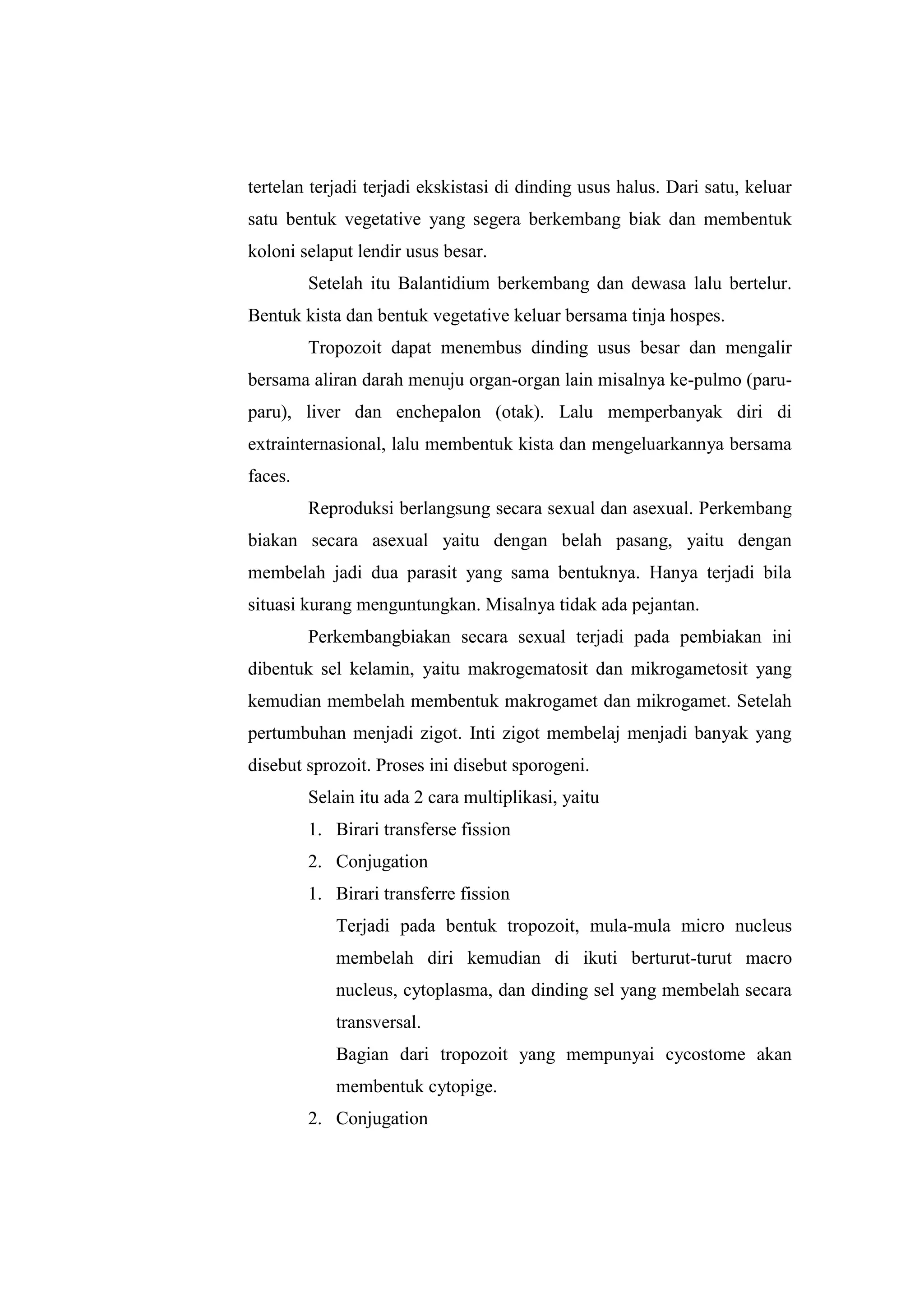 Makalah ilmiah penyakit balantidiasis | DOCX