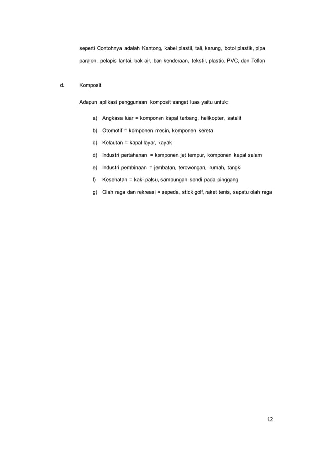 MATERIAL TEKNIK : (LOGAM, KERAMIK, POLIMER, DAN KOMPOSIT) | DOCX