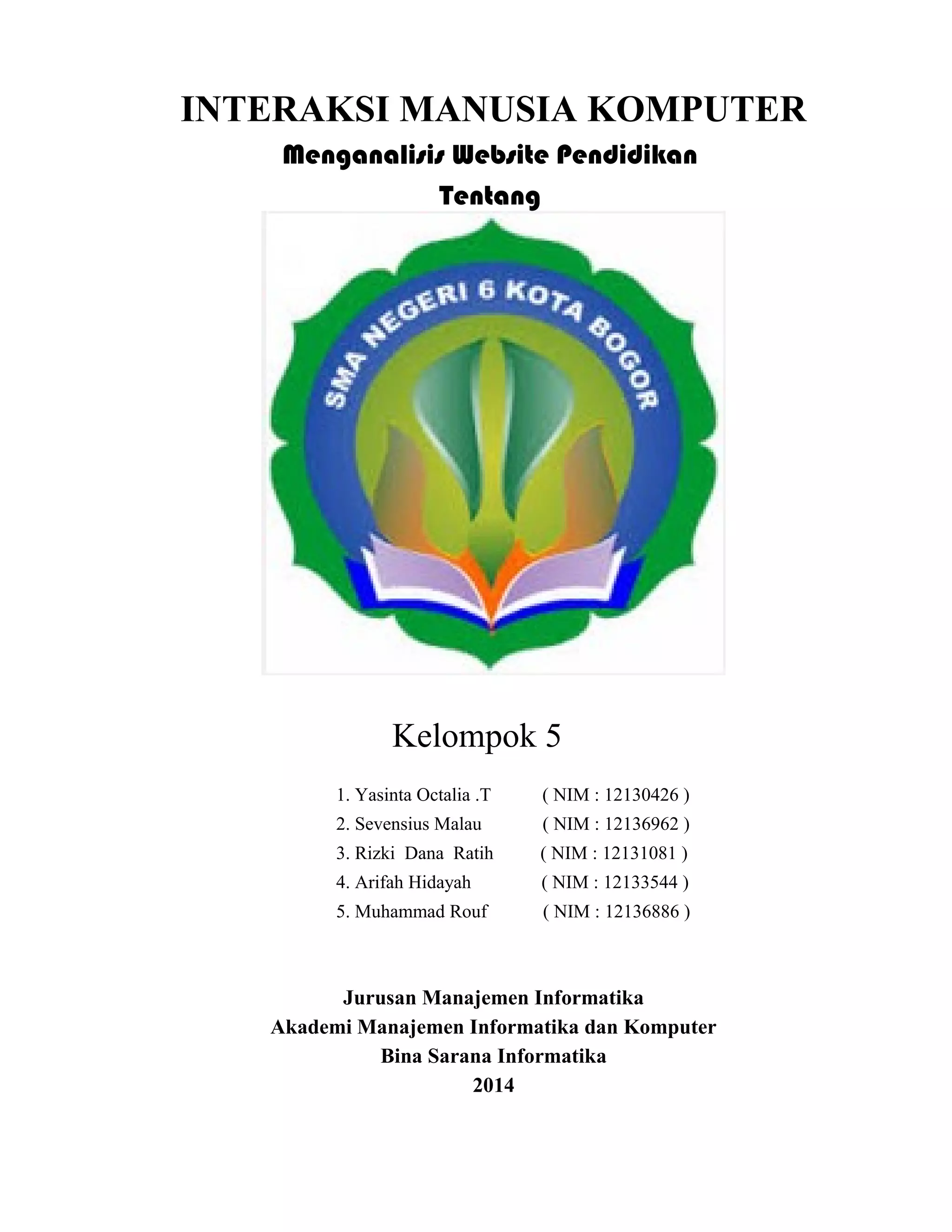 Makalah imk kelompok 5 revisi 1 | PDF