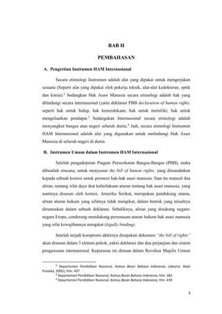Makalah Instrumen HAM Internasional | PDF