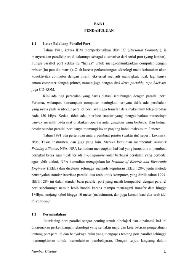 Interfacing Number Display Pdf