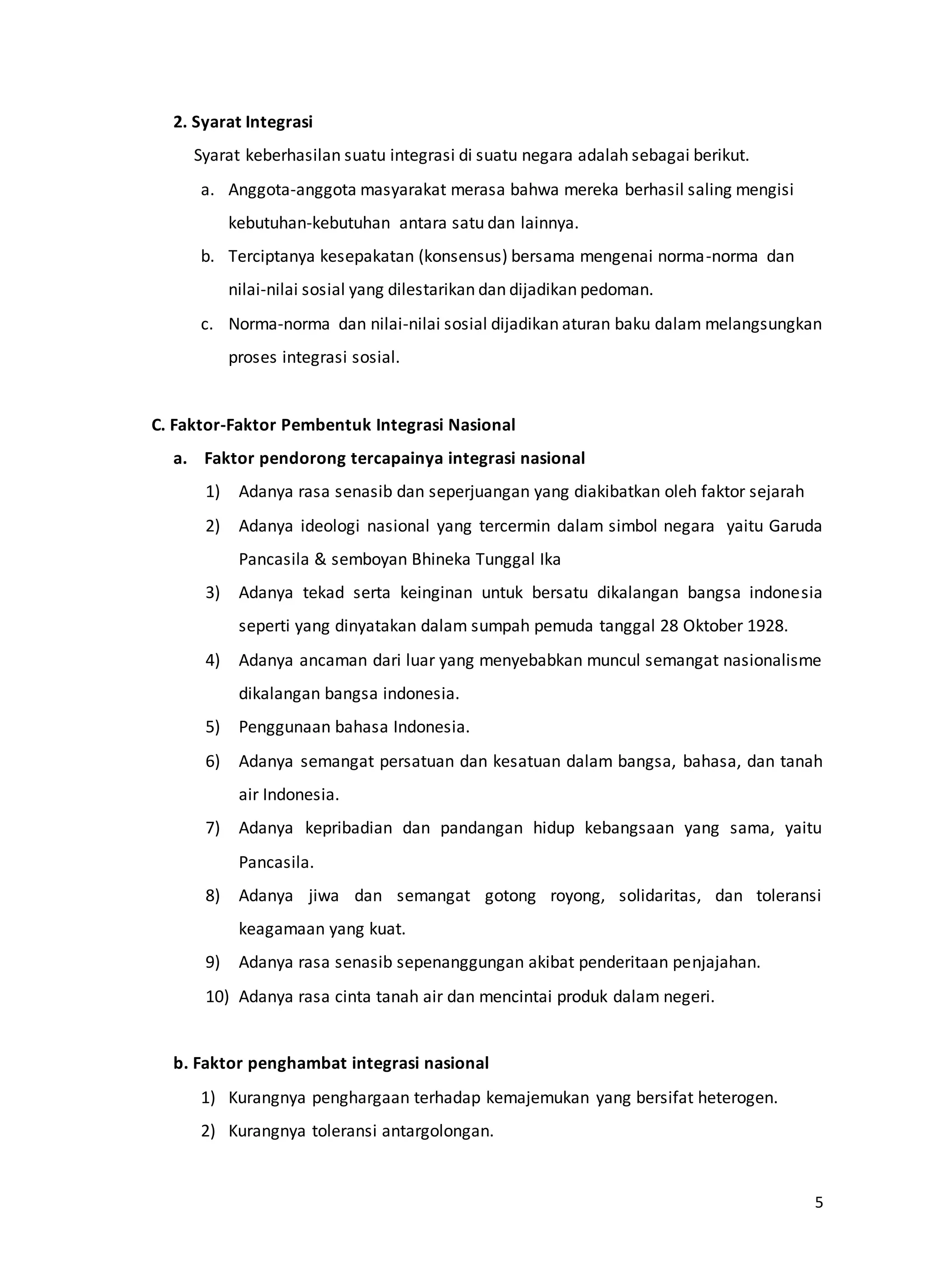 Makalah integrasi nasional dalam bingkai bhinneka tunggal ika | DOCX