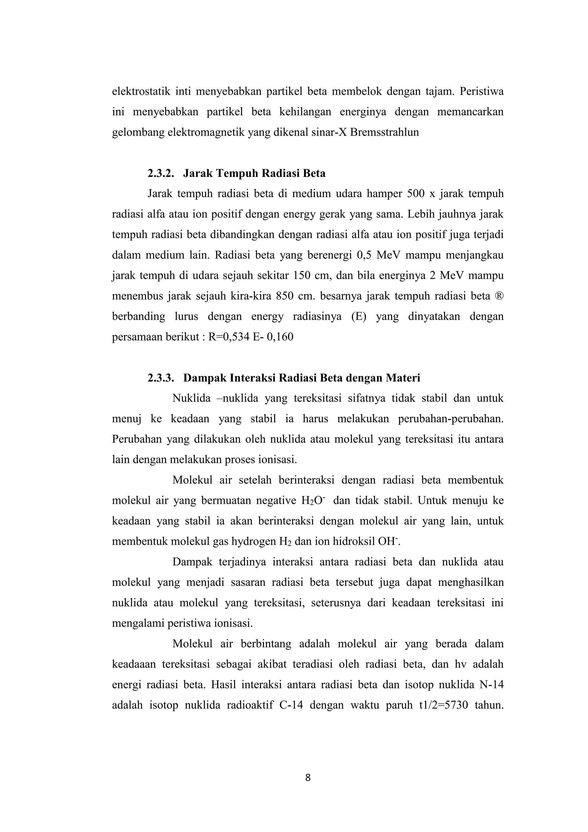 interaksi radiasi dengan materi | DOCX