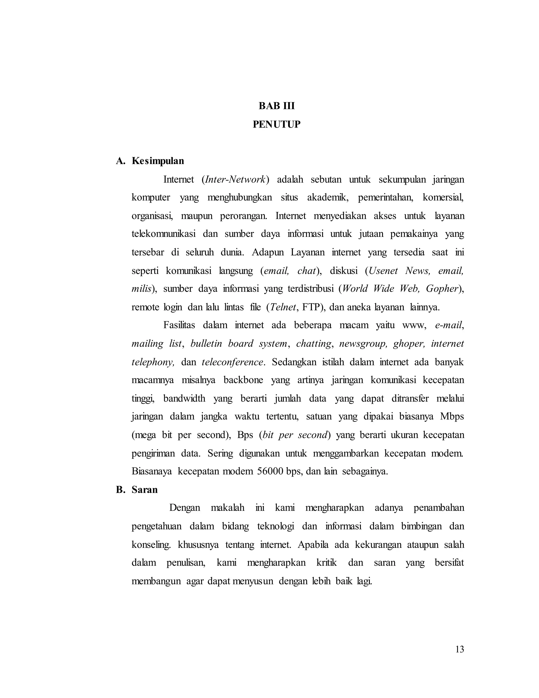 Makalah Internet | DOCX