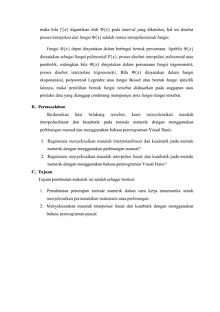 Makalah interpolasi kelompok 2 | DOCX