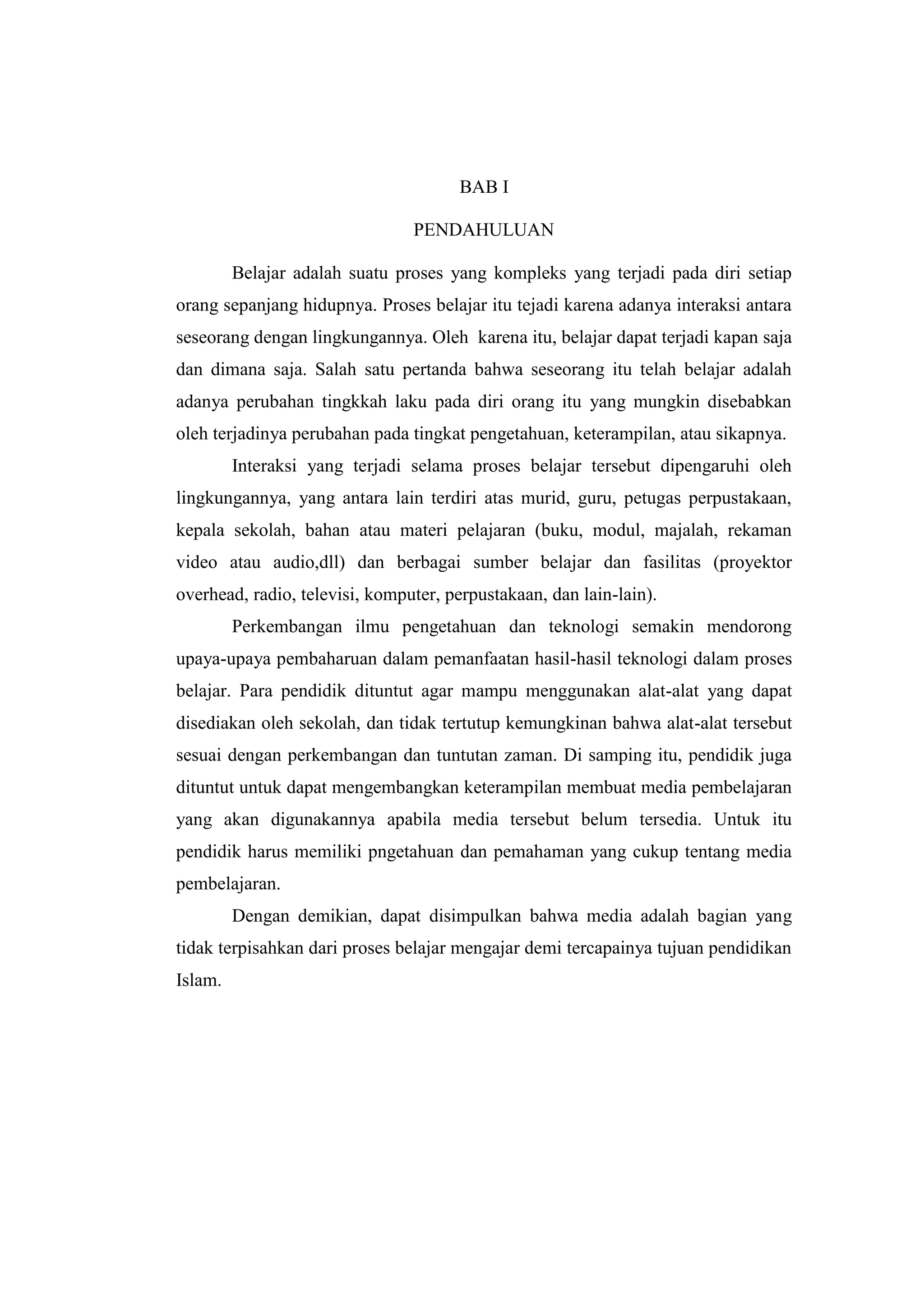 Media Pengajaran dalam Pendidikan islam | PDF