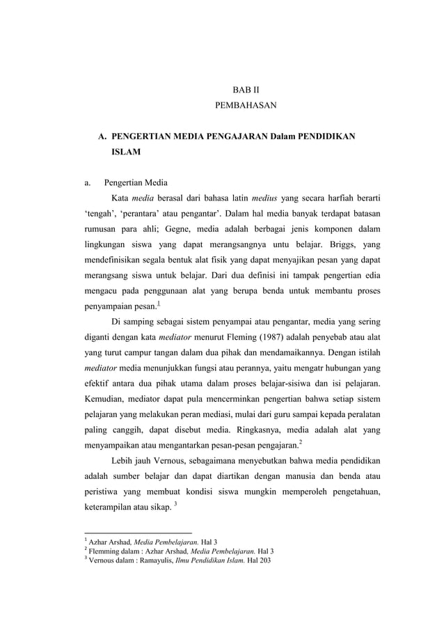 Media Pengajaran dalam Pendidikan islam | PDF