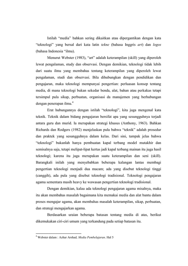 Media Pengajaran dalam Pendidikan islam | PDF