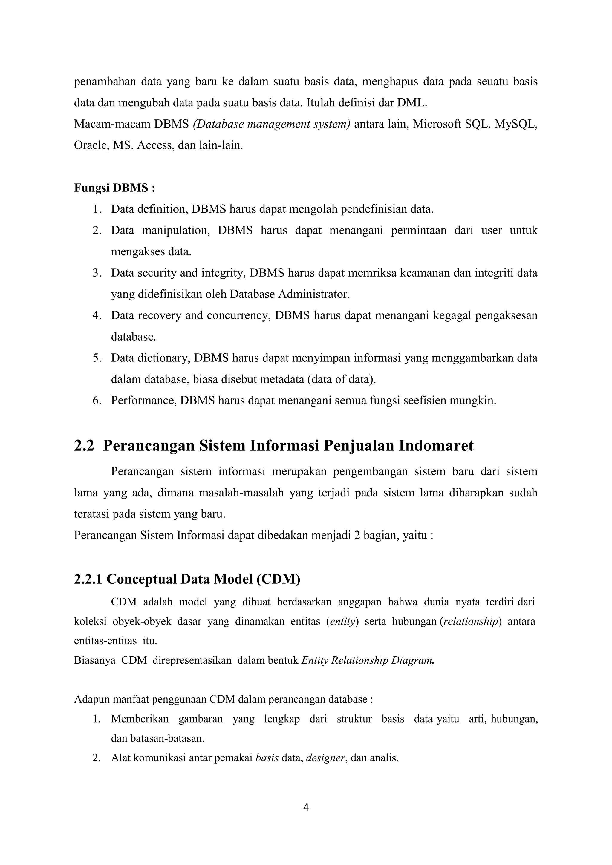 Makalah I Rancangan Database CDM dan PDM | PDF
