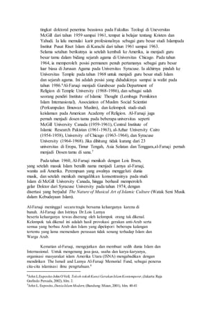 konsep integrasi ilmu menurut ismail razi al faruqi | DOCX