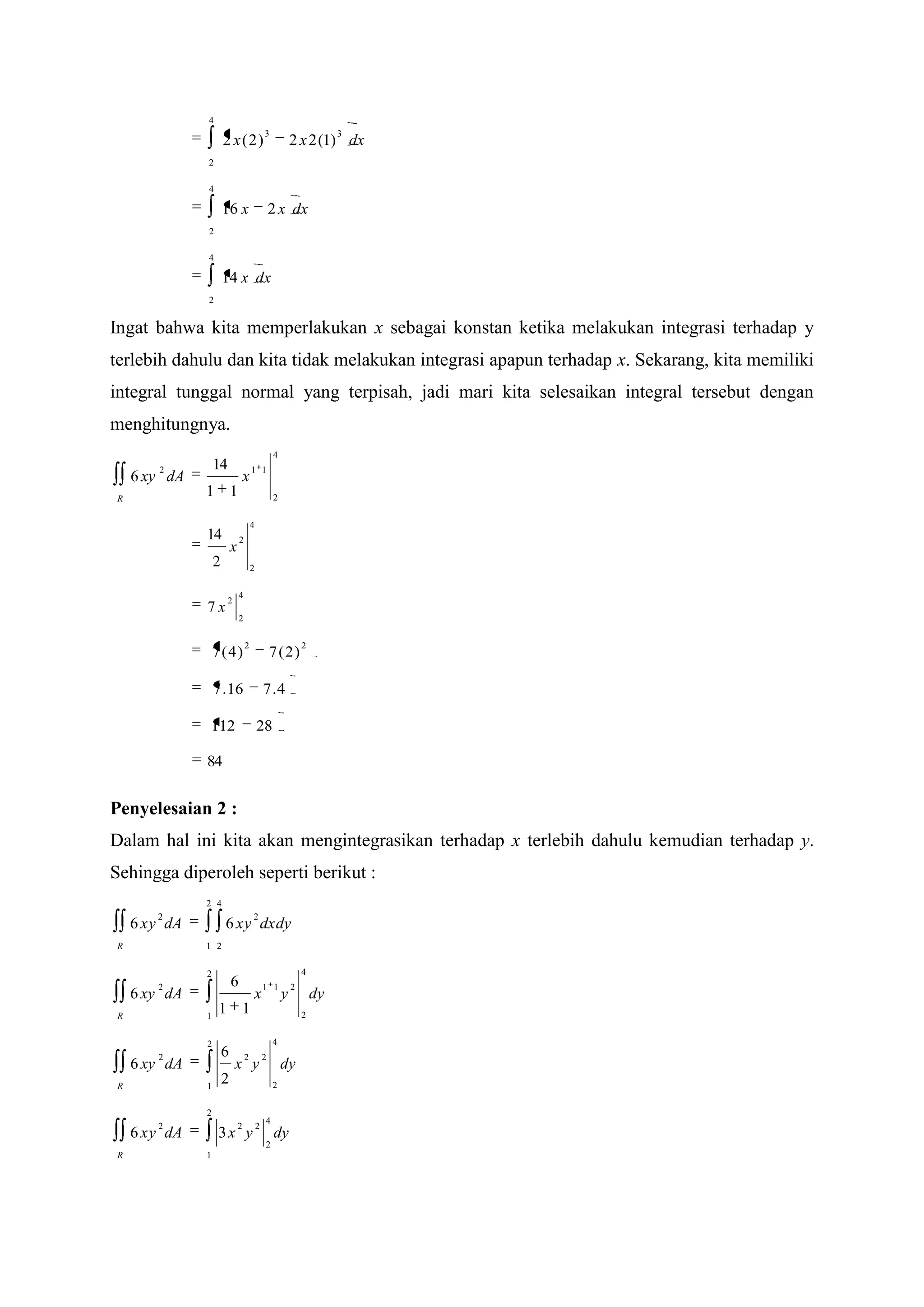 Integral Berulang (Iterated Integrals) | DOCX