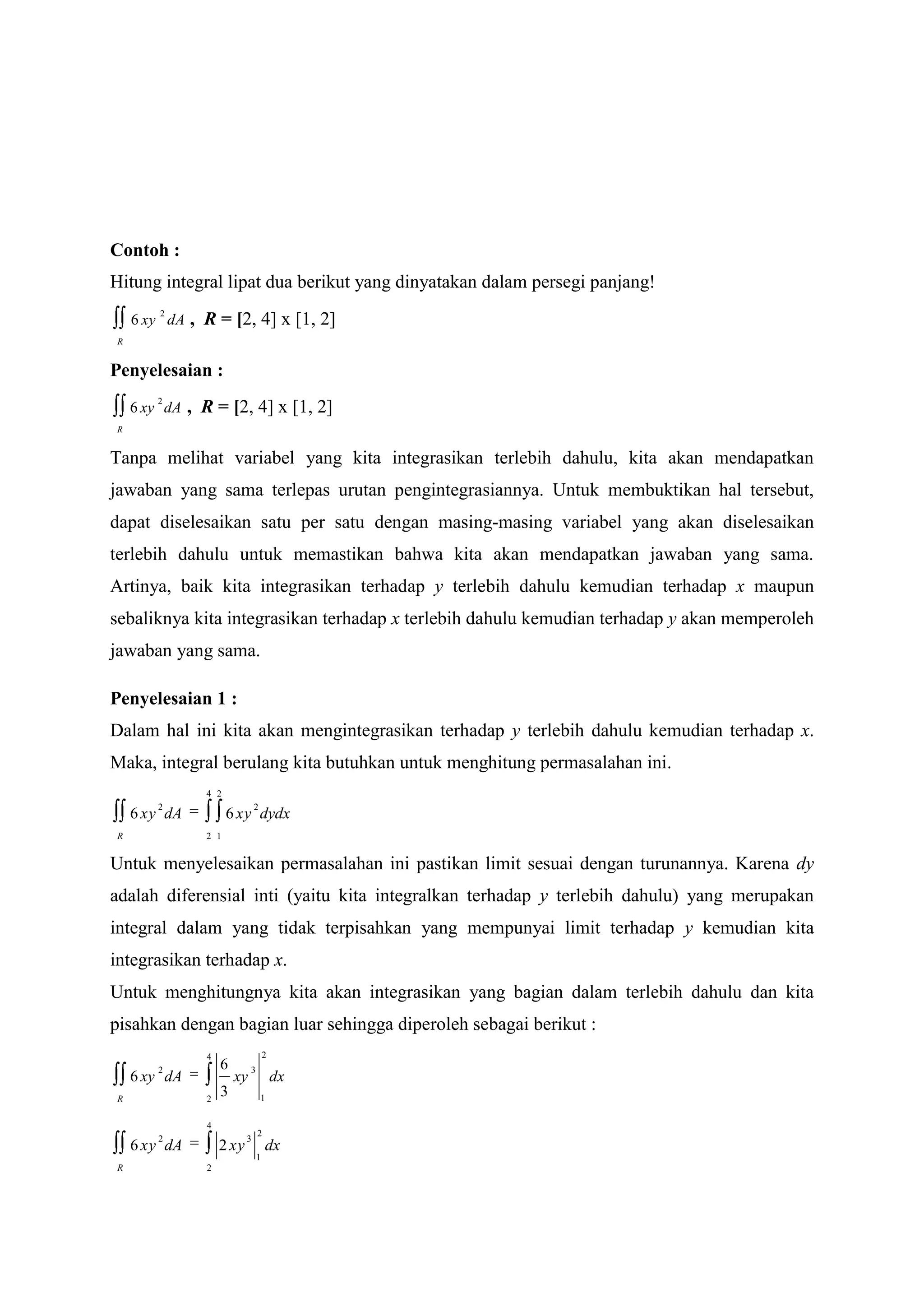 Integral Berulang (Iterated Integrals) | DOCX