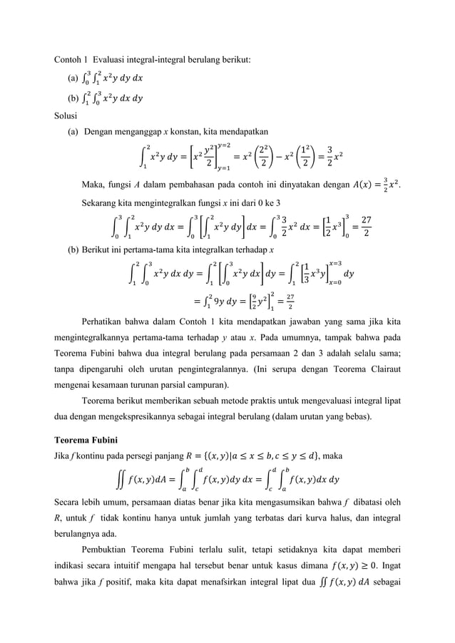 Integral Berulang (Iterated Integrals) | DOCX