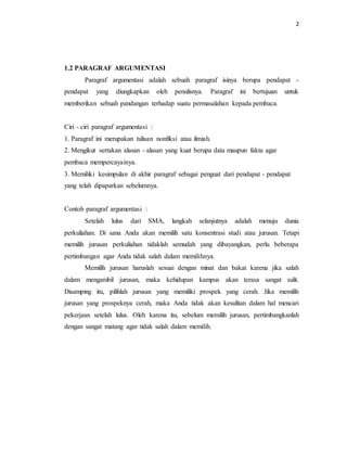 Makalah jenis paragraf dan contohnya | DOCX