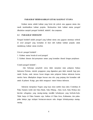 Makalah jenis paragraf dan contohnya | DOCX