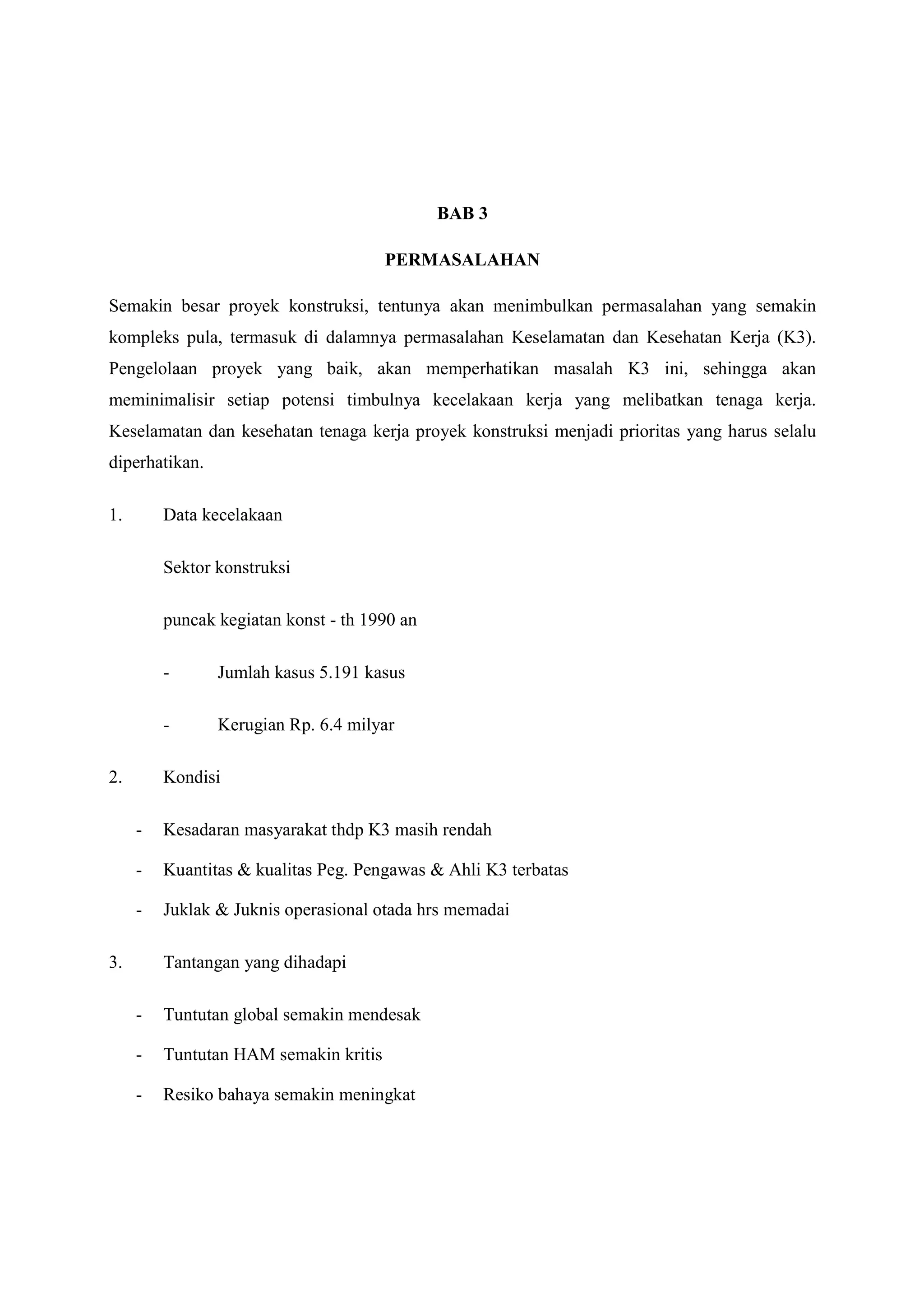 Makalah k3 bidang konstruksi ipan juanda | PDF