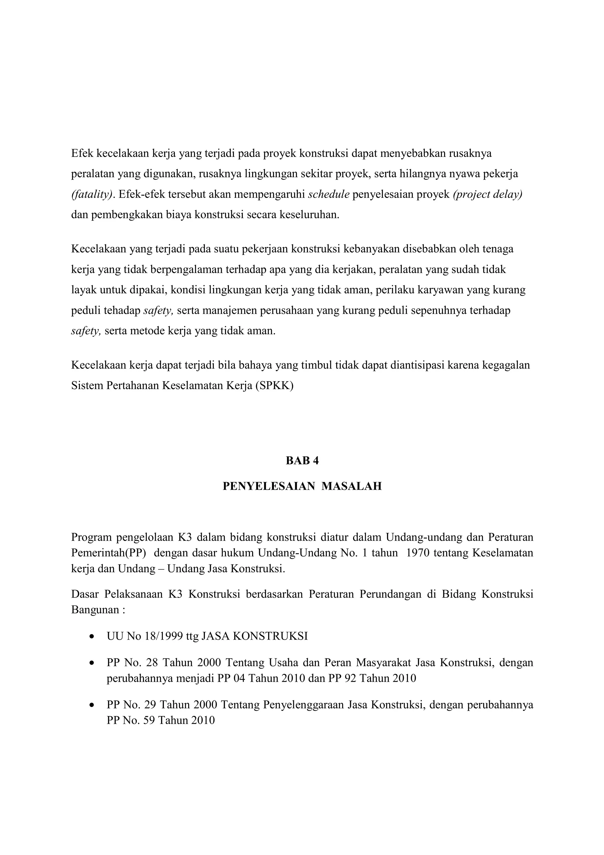 Makalah k3 bidang konstruksi ipan juanda | PDF