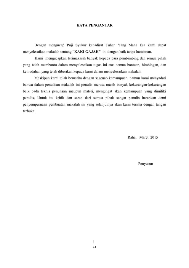 Makalah kaki gajah | PDF