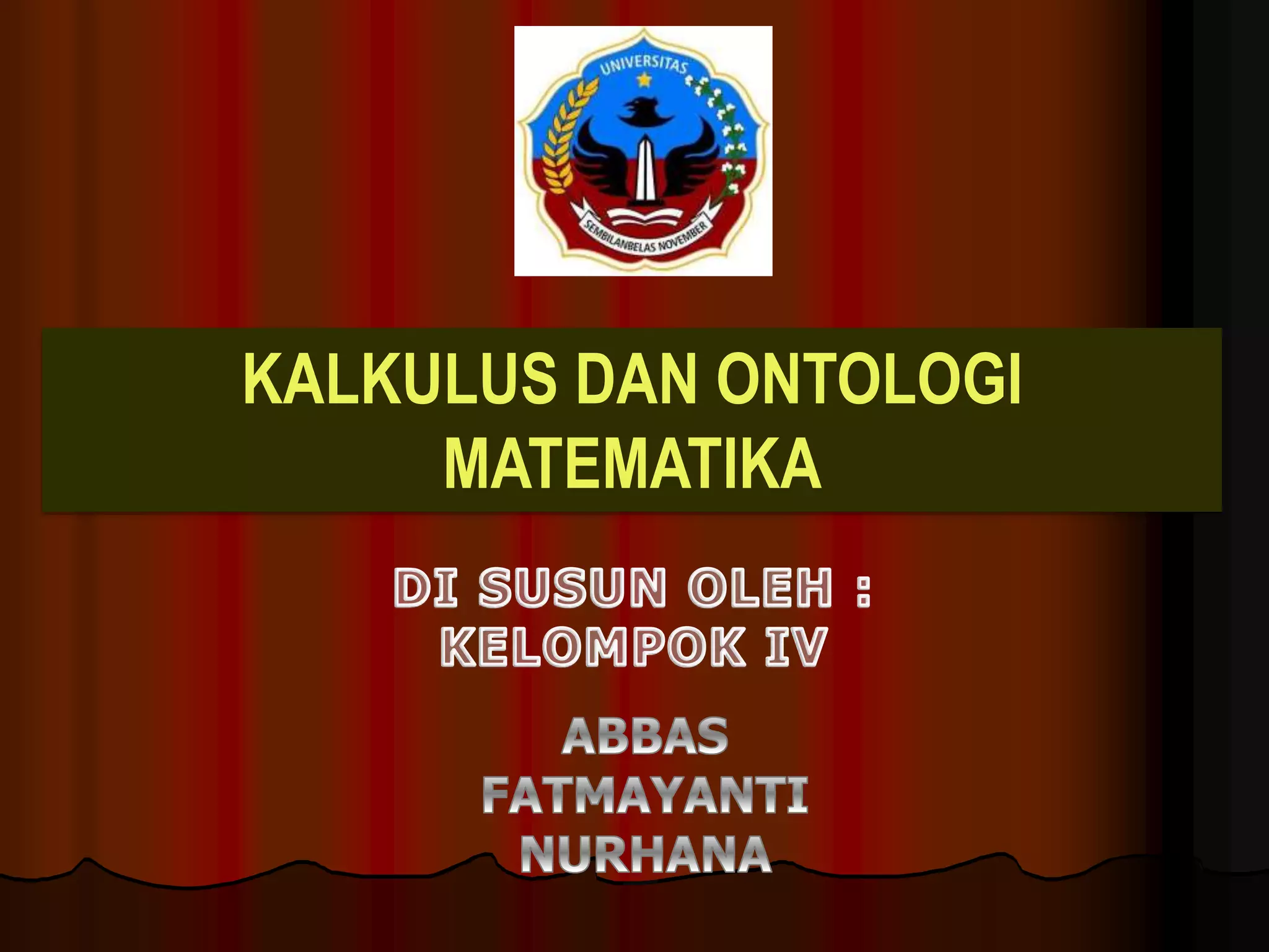 Makalah kalkulus dan ontologi matematika | PPT