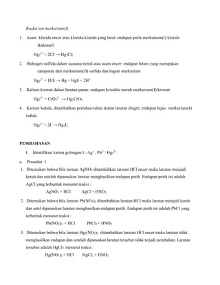 Analisis Kuantitatif Kation | DOCX