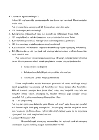 Makalah kb dalam islam | DOCX