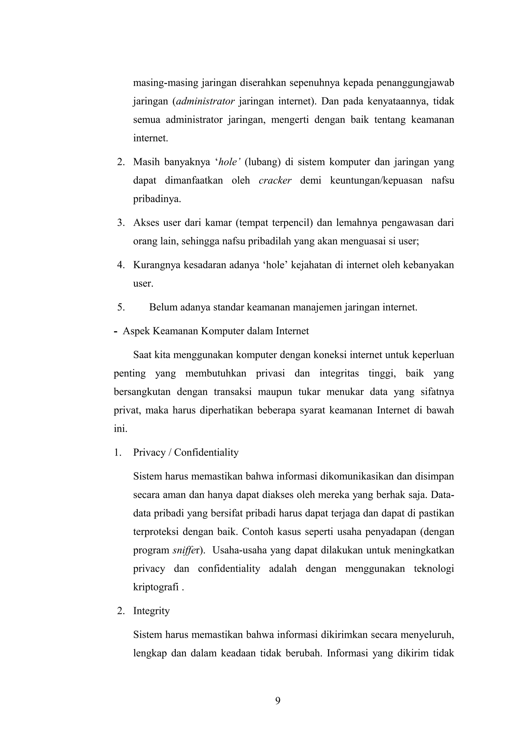 Makalah keamanan jaringan | DOC