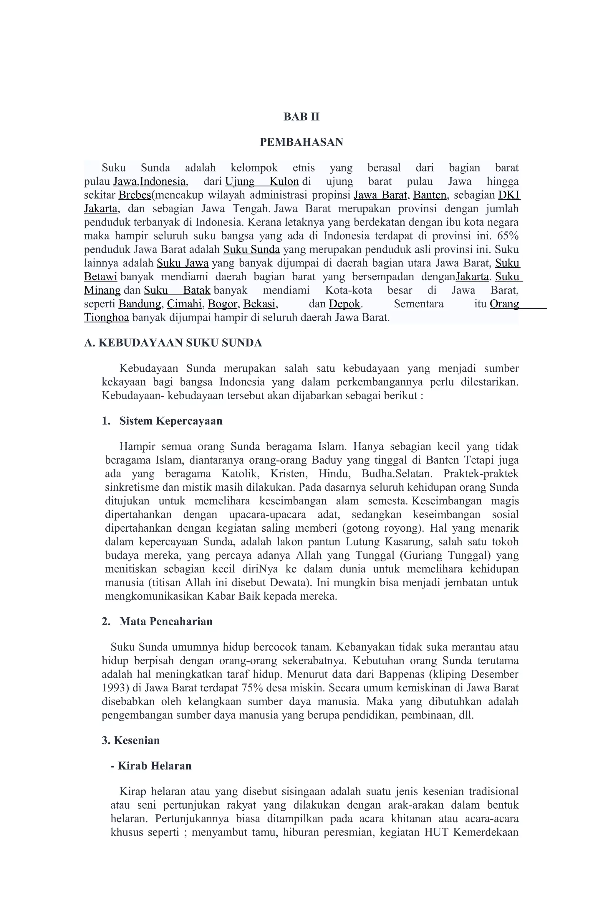 Makalah kebudayaan suku sunda | DOC